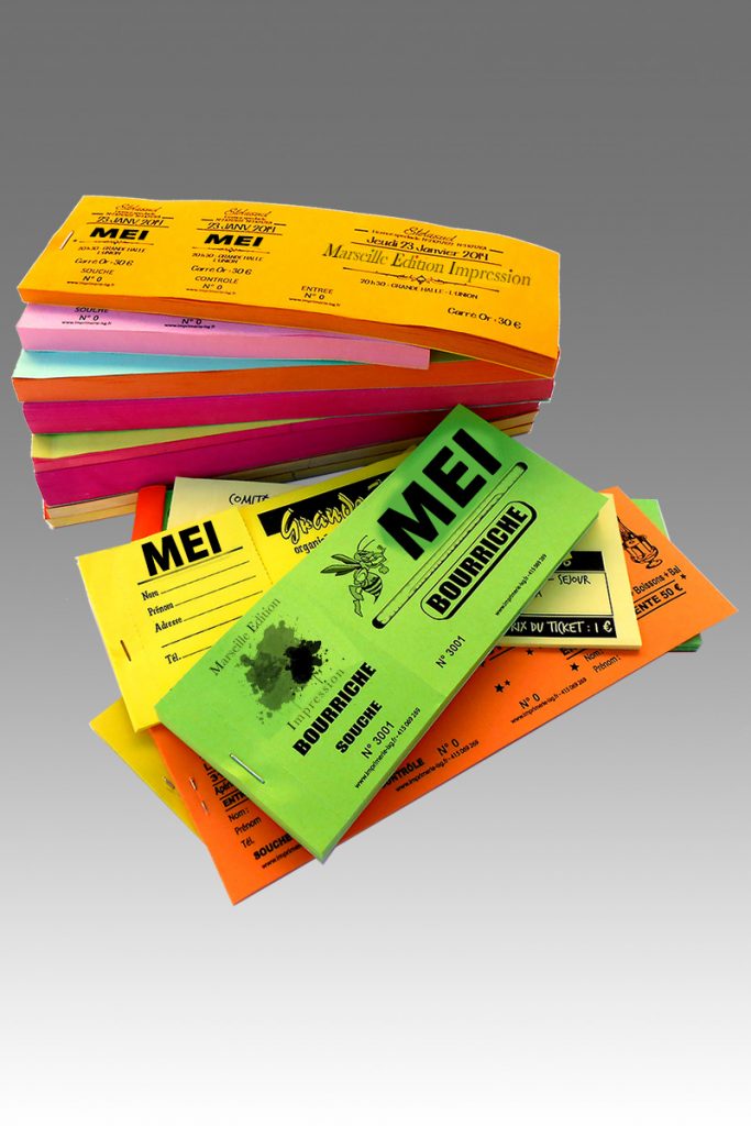 Carnet de tickets/billets - Tickets personnalisés - Marseille Édition ...